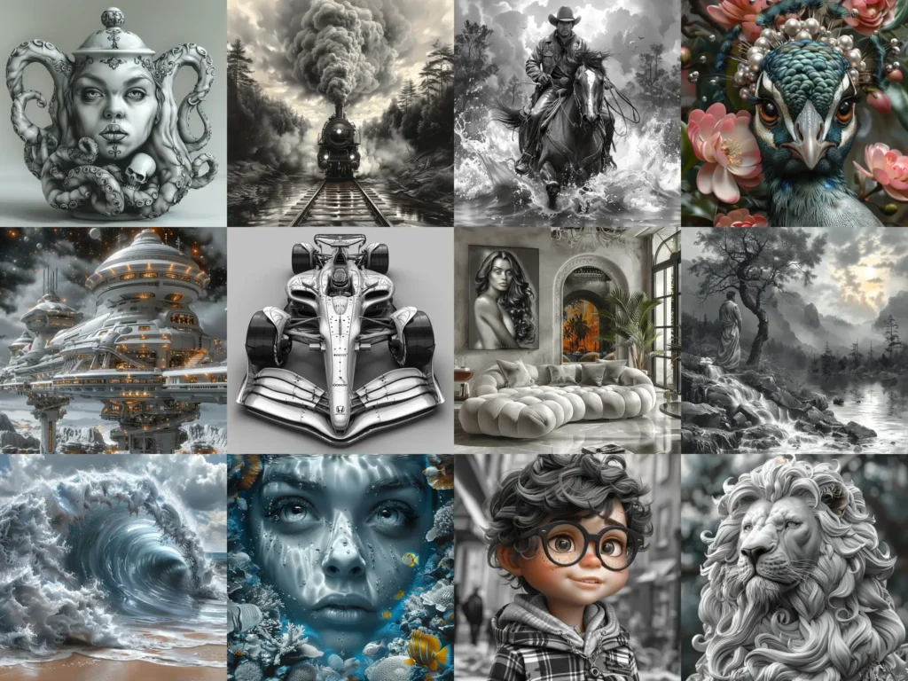 Surreal Silver Fantasy: Hyperrealism and Elegance in Digital Art ...