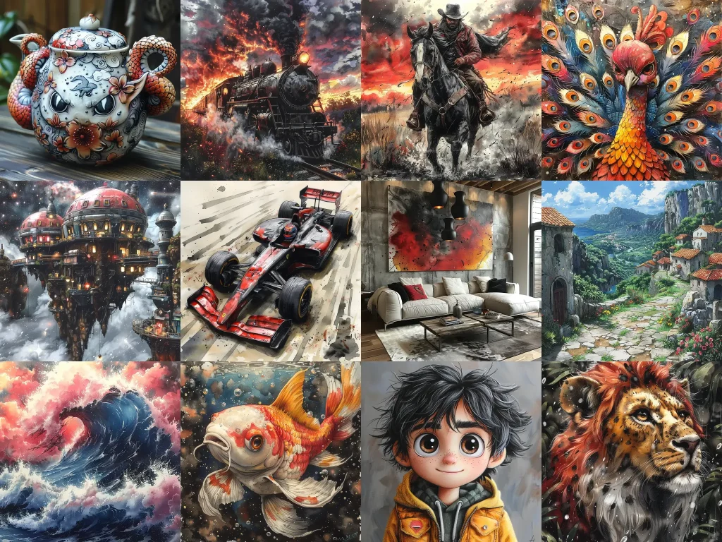 Hyper-Realistic Fantasy Art Collection: Majestic Lions, Vibrant Phoenix ...