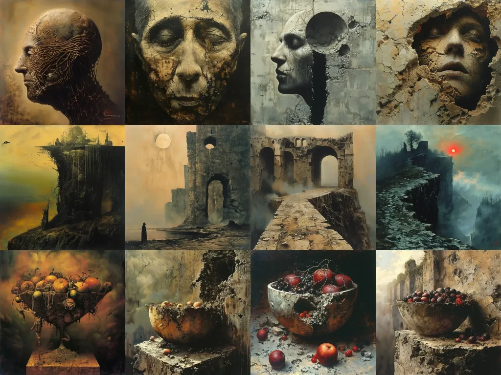 Zdzisław Beksiński-Painter - Noble Shapes