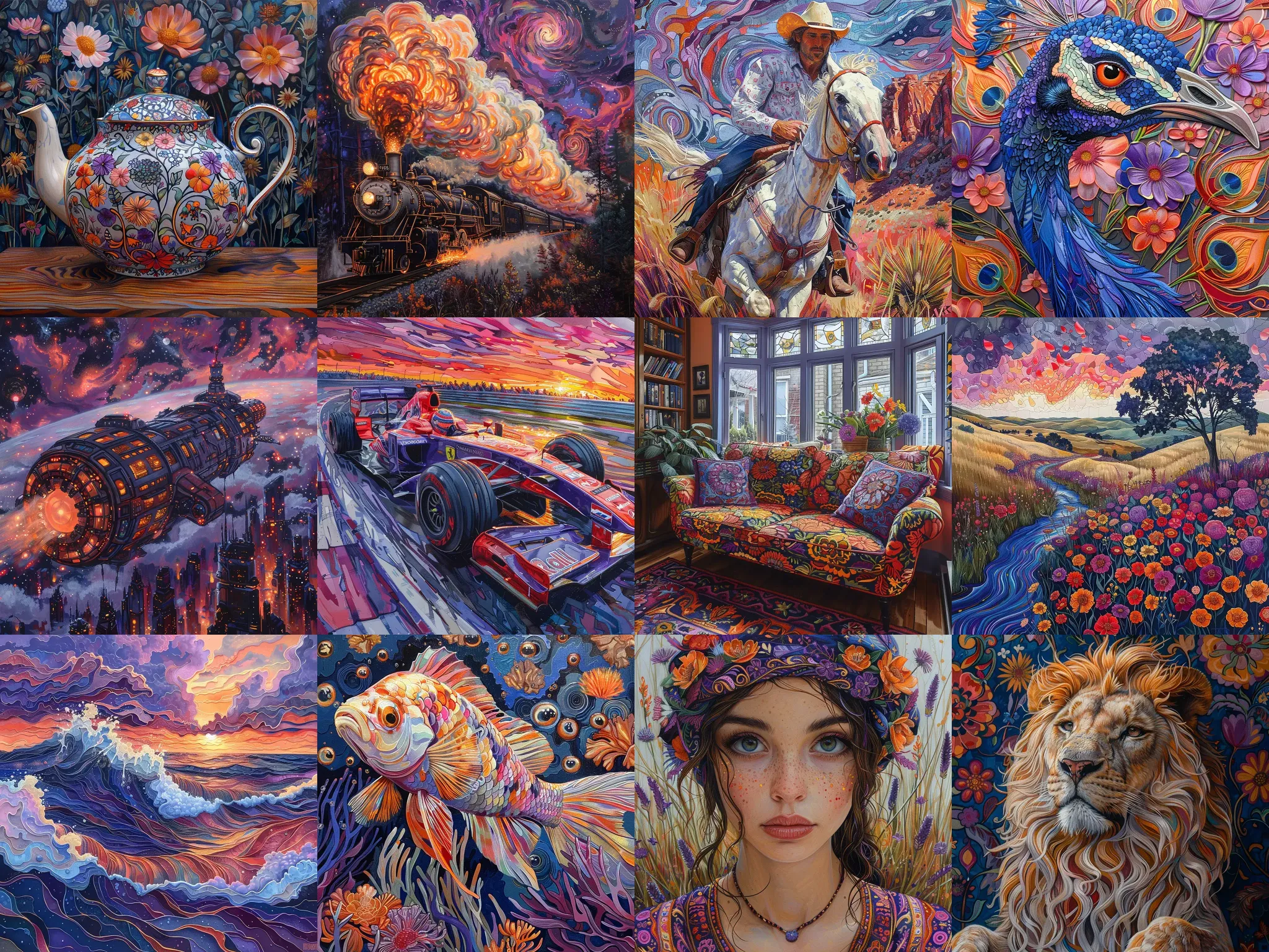 Vibrant Realms: Digital Art Collection - Noble Shapes