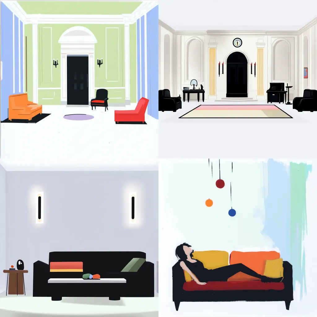 Charismatic Minimalism and Playful Colors: Digital Artwork featuring ...