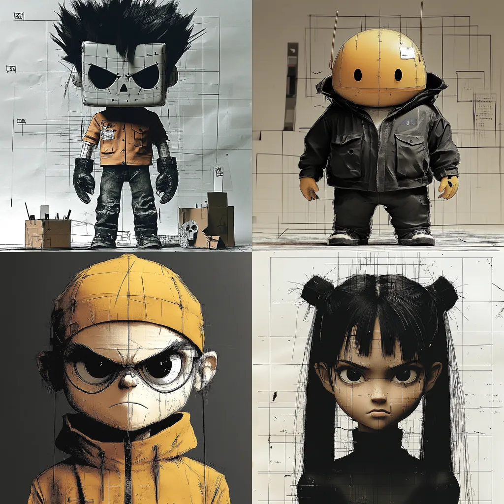 Stylistic Aquatic Fusion: Artistic Exploration of Iconic Fish ...