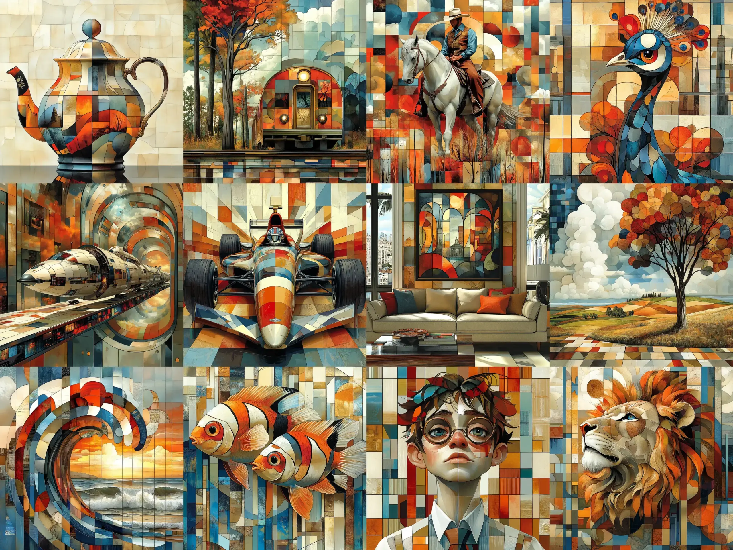 Explore the vivid blend of cubism and digital innovation in "Creating professional AI art with ...