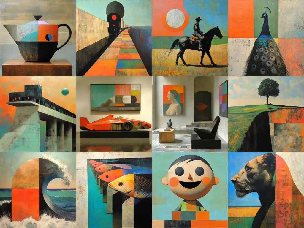 **Spectrum of Whimsy: A Modern Fusion of Vivid Styles and Playful Forms ...