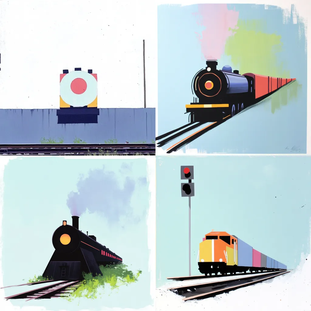 Charismatic Minimalism and Playful Colors: Digital Artwork featuring ...